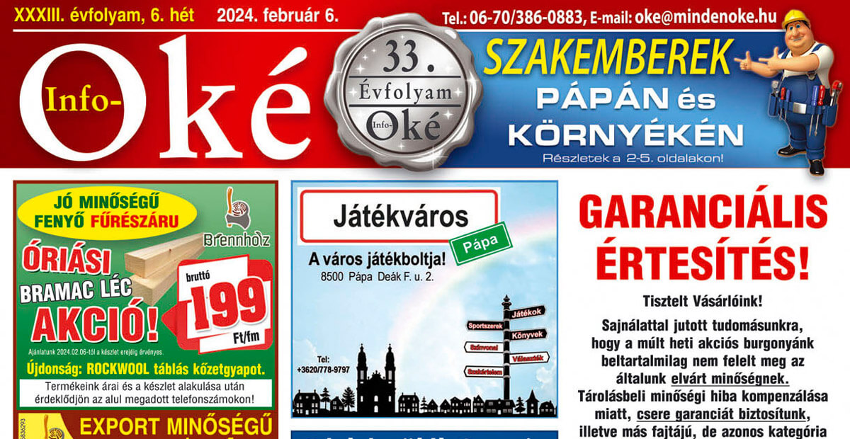 Info-OKÉ 2024/6. hét - ONLINE - [MindenOké]