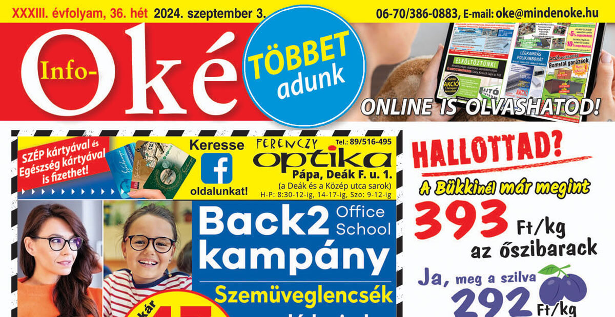 Info-OKÉ 2024/36. hét - ONLINE - [MindenOké]