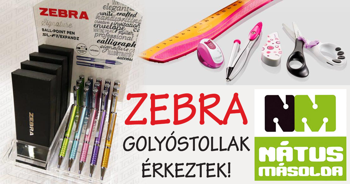 Gravírozásra alkalmas, fém ZEBRA tollak érkeztek! Nátus Másolda Pápa ...