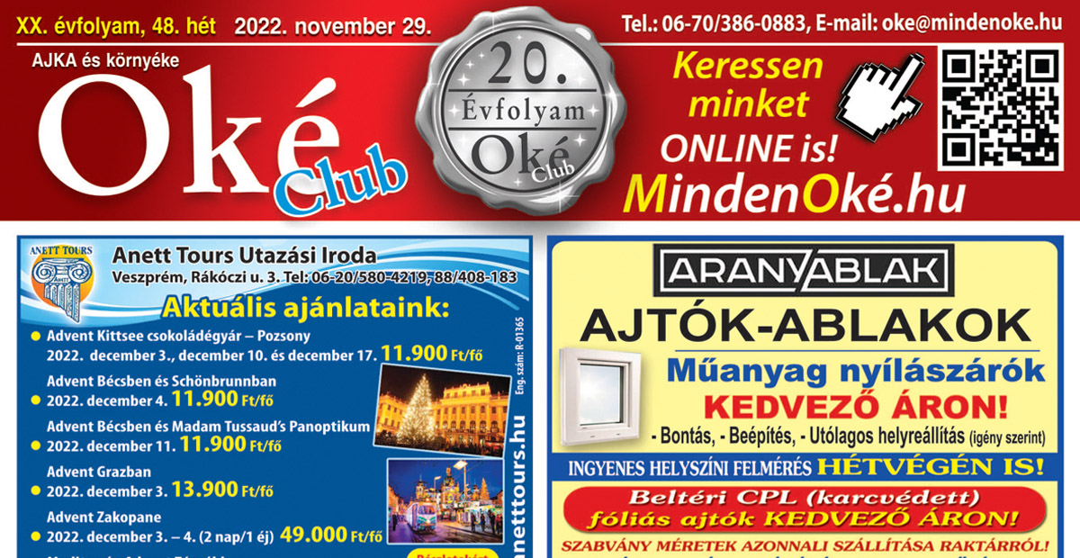 Oké Club Ajka 2022/48. hét - [MindenOké]