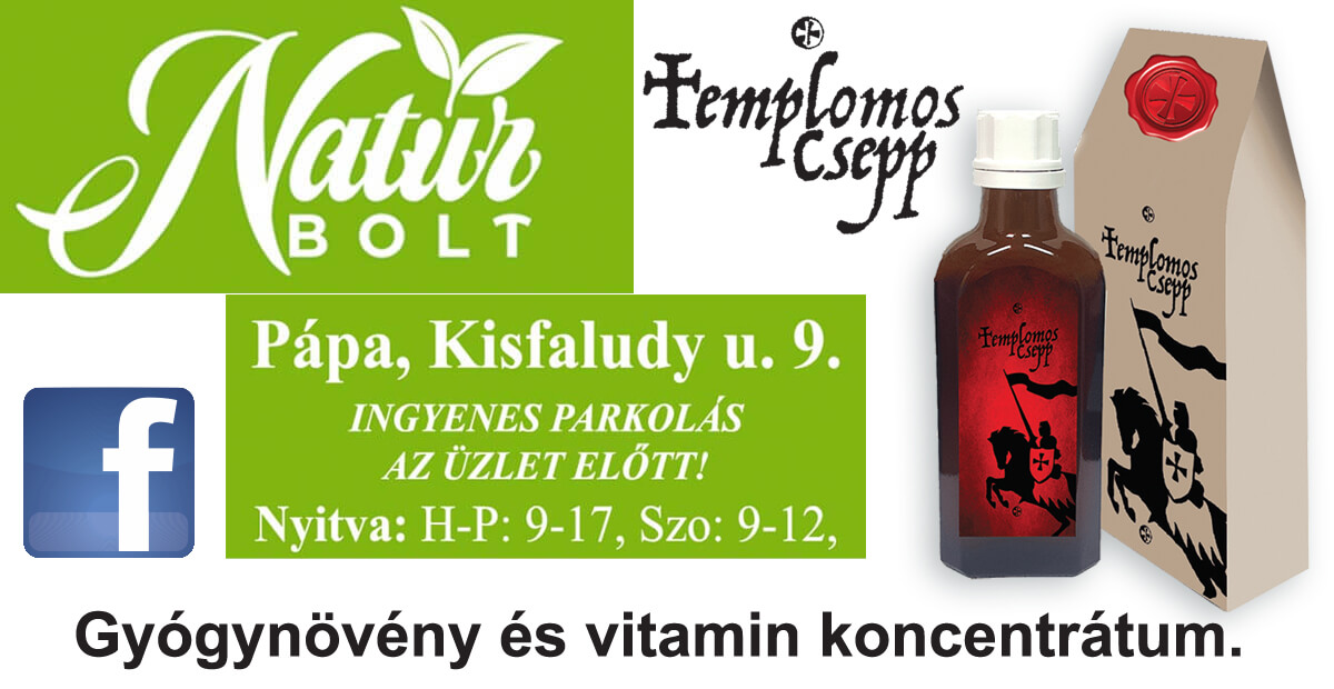 Üzletünkben Templomos csepp kapható! Natur Bolt Pápa - [MindenOké]