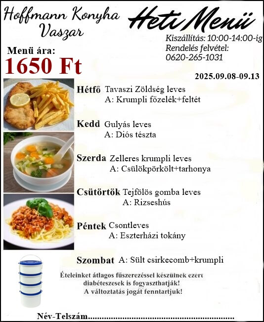 Napi menü - [MindenOké]